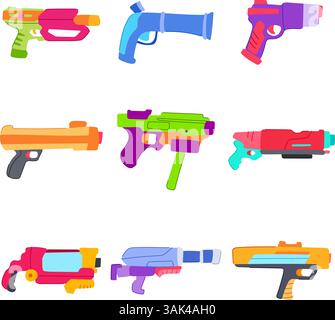 hasbro nerf gun toy cartoon vector illustration Stock Vector Image ...