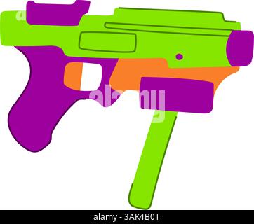 hasbro nerf gun toy cartoon vector illustration Stock Vector Image ...
