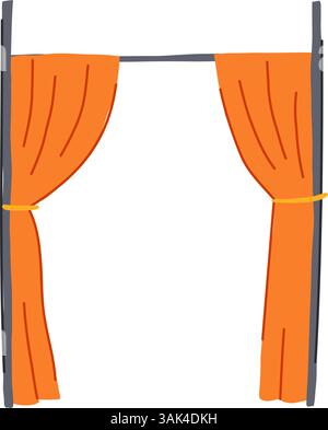 decorative room divider cartoon vector illustration Stock Vector Image ...