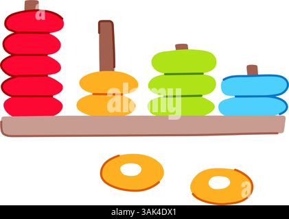 development shape sorter cartoon vector illustration Stock Vector Image ...