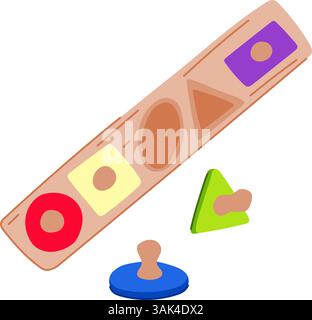 colors shape sorter cartoon vector illustration Stock Vector Image ...