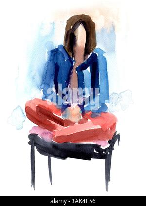 a red watercolor cross illustration in white back Stock Photo - Alamy