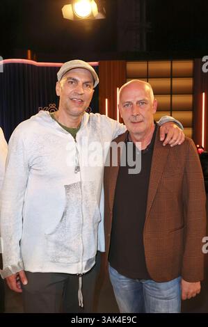 Markus Babbel und Mario Basler bei der Aufzeichnung der WDR-Talkshow ...