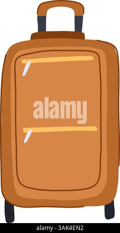 handle soft shell suitcase cartoon vector illustration Stock Vector ...
