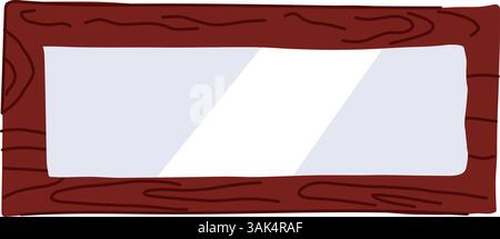 accent wall mirror cartoon vector illustration Stock Vector Image & Art ...