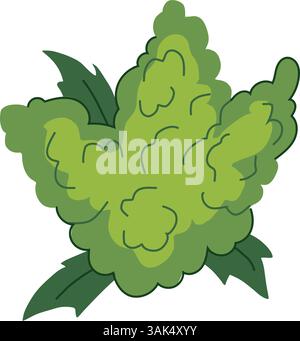 indica weed bud cartoon vector illustration Stock Vector Image & Art ...