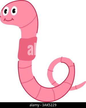 comedy worm cartoon cartoon vector illustration Stock Vector Image ...
