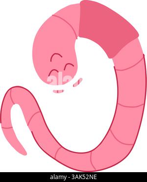 comedy worm cartoon cartoon vector illustration Stock Vector Image ...