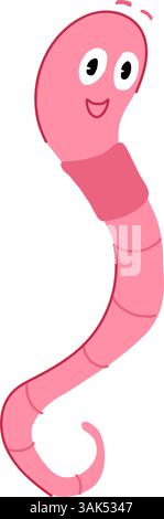 episode worm cartoon cartoon vector illustration Stock Vector Image ...
