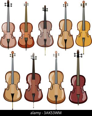 neck cello cartoon vector illustration Stock Vector Image & Art - Alamy