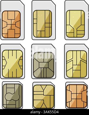 plan sim card cartoon vector illustration Stock Vector Image & Art - Alamy