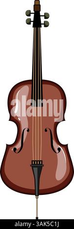 strings cello cartoon vector illustration Stock Vector Image & Art - Alamy