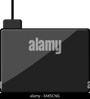 technology charging mouse pad wireless cartoon vector illustration ...