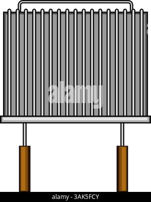 outdoor grill rack cartoon vector illustration Stock Vector Image & Art ...