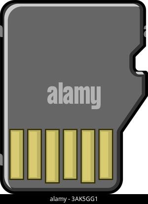 format microsd card cartoon vector illustration Stock Vector Image ...