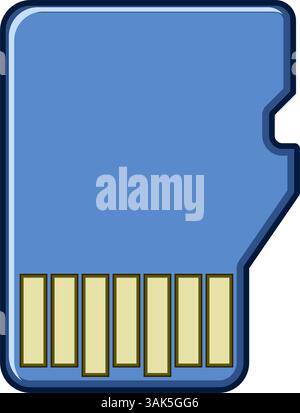 adapter microsd card cartoon vector illustration Stock Vector Image ...