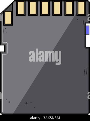 class sd card cartoon vector illustration Stock Vector Image & Art - Alamy