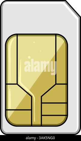 coverage sim card cartoon vector illustration Stock Vector Image & Art ...