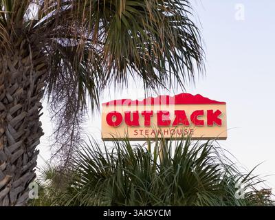 Outback Steakhouse in Austin, Texas, USA. American chain of Australian ...