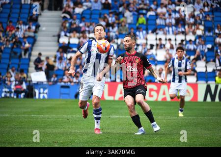 Sergi Darder of RCD Mallorca and Mikel Jaureguizar of Athletic Club ...