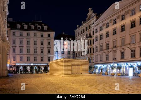 Holocaust memorial, Judenplatz (Jewish Square), Vienna, Austria Stock ...