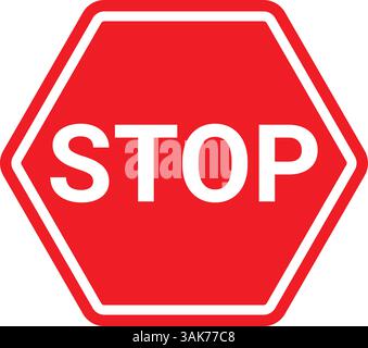 Red traffic sign on transparent background illustration Stock Vector ...