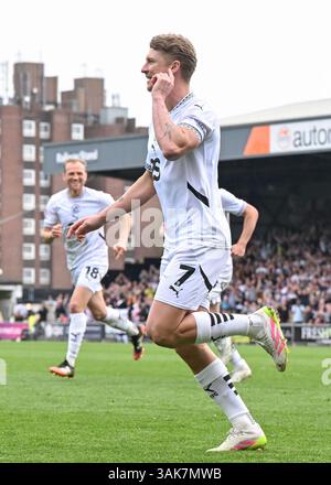 Port Vale's George Byers celebrates after scoring his sides third goal ...