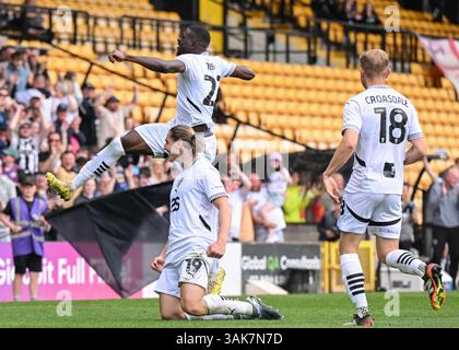 Port Vale's Lorent Tolaj celebrates after scoring his sides second goal ...
