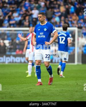 Yousef Salech of Cardiff City F.C. before the Sky Bet League 1 match ...