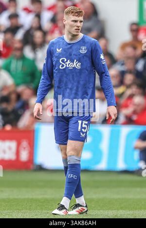 Jake O'Brien of Everton during the Premier League match Aston Villa vs ...