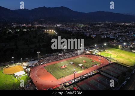 A general overall aerial view of Salter Stadium during the 57th Arcadia ...