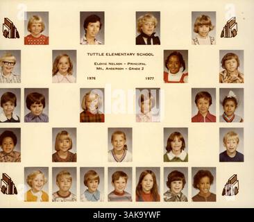 The 1977 'Tuttle Elementary Yearbook' includes class photos from the ...