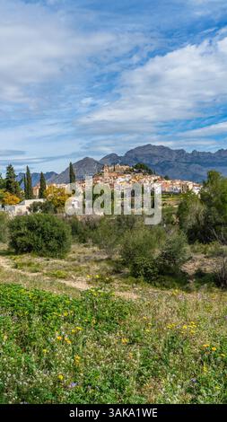 View of the beautiful town of Polop in Alicante Stock Photo - Alamy