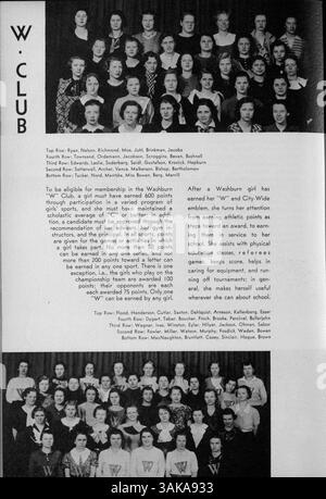 The 1934 'Wahian' yearbook from Washburn High School documents the ...