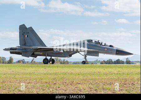 The Sukhoi Su-30MKI two-seater, twin jet multirole air superiority ...