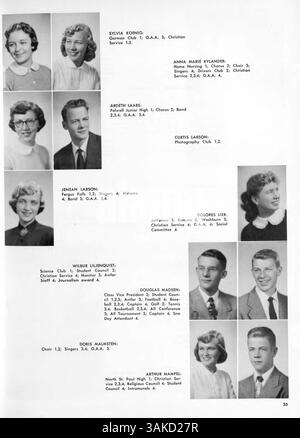 The 1953 Antler yearbook from Minnehaha Academy captures the key ...