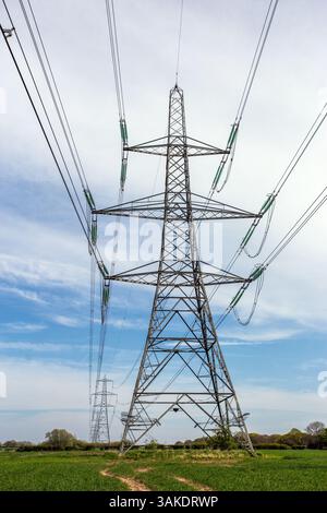 Power lines crossing the landscape Stock Photo - Alamy