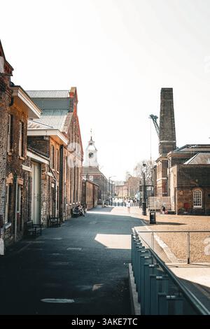Chatham Docks, Kent, England: Dickens World exterior shots. A museum in ...