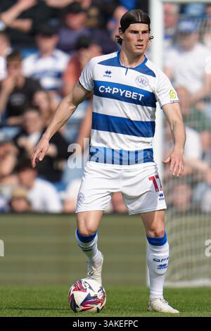 Ronnie Edwards of Queens Park Rangers warms up during the Stoke City v ...