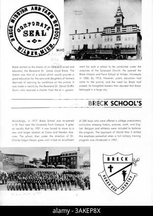 The 1960 Breck Yearbook, titled Mustang, documents student life ...