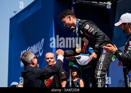 FIA Medal at podium, during the Miami ePrix, 5th round of the 2024-25 ...