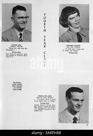 The 'The Archive' yearbook from North Central Bible Institute documents ...