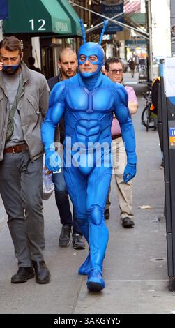 Actor Peter Serafinowicz was in costume on the set of the new movie ...