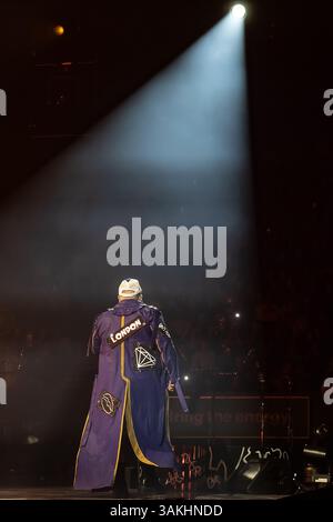 LONDON, ENGLAND: Teddy Swims peforms at Wembley Arena. Featuring: Teddy ...