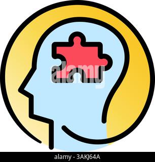 Head with gear icon. Symbols of forward thinking, intelligence ...