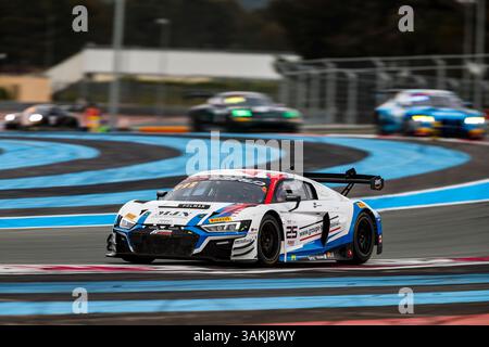 Benjamin RICCI, Paul EVRARD and Gilles MAGNUS driving the (#25) Audi R8 ...