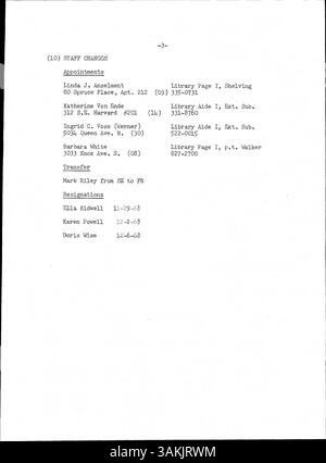 The Minneapolis Public Library's 1968 weekly bulletin kept employees ...