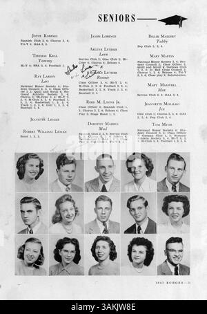 'Echoes' is the 1947 yearbook from Hopkins High School, documenting the ...
