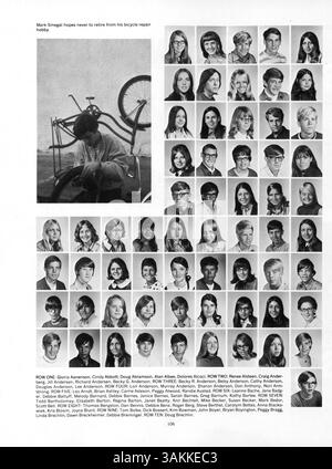 Vintage 1971 high school yearbook, USA Stock Photo - Alamy