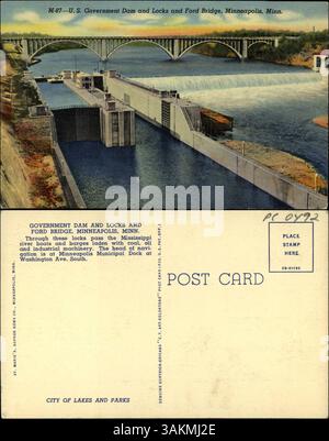 Locks and Dams along the Mississippi River in Minneapolis Minnesota ...